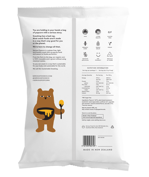 Sugar Free Salted Caramel Popcorn Multipack (60g) – Serious Food Co