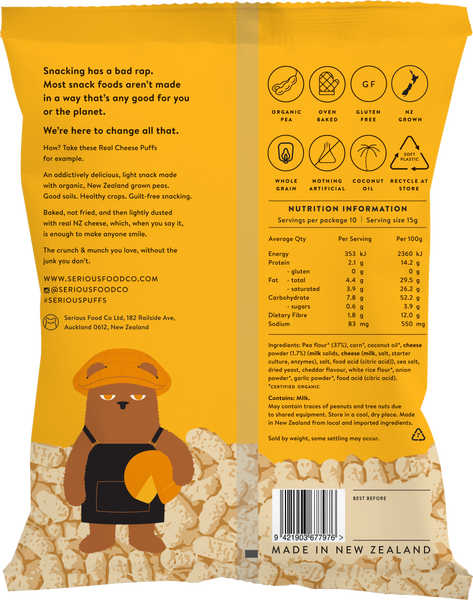 Serious Puffs - Real Cheese Multipack (150g) – Serious Food Co